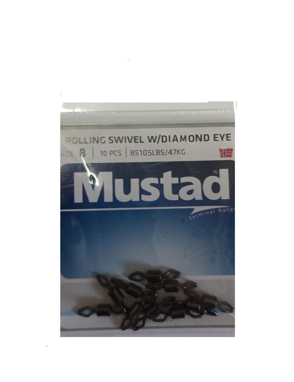 Giratorio MUSTAD Rolling Swivel W/Diamond Eye 10 unidades